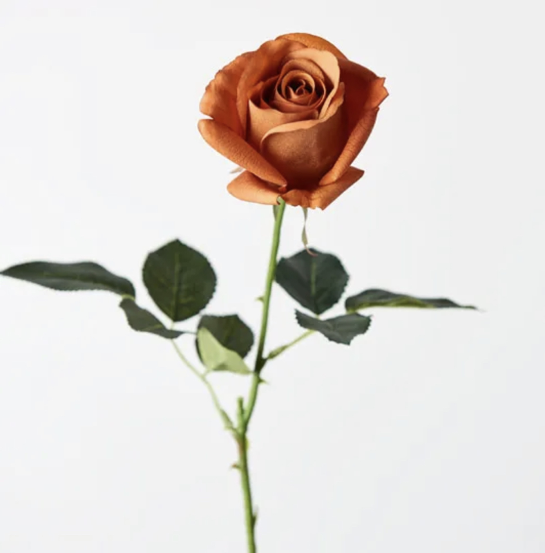 Artificial Real Touch Rose Yvette - Rust - Australia wide shipping ...