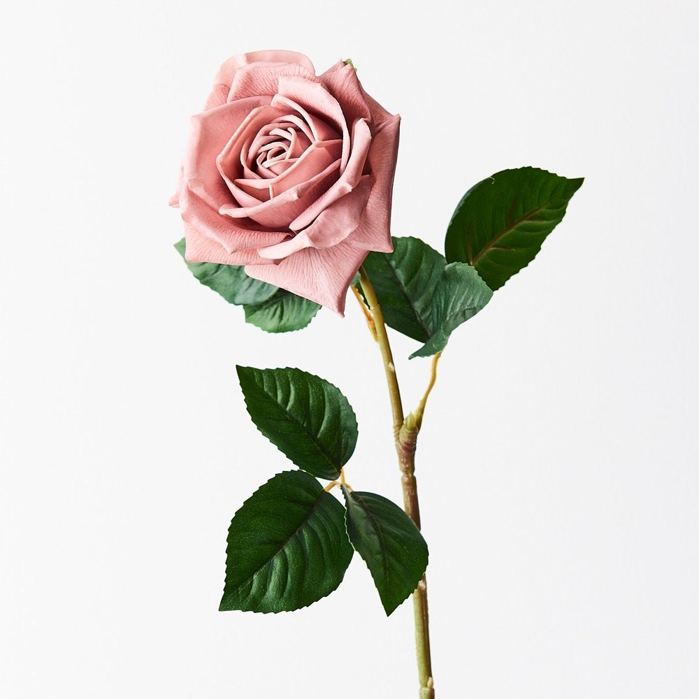 Artificial Real Touch Rose - Dusty Pink | The Artificial Flower Co