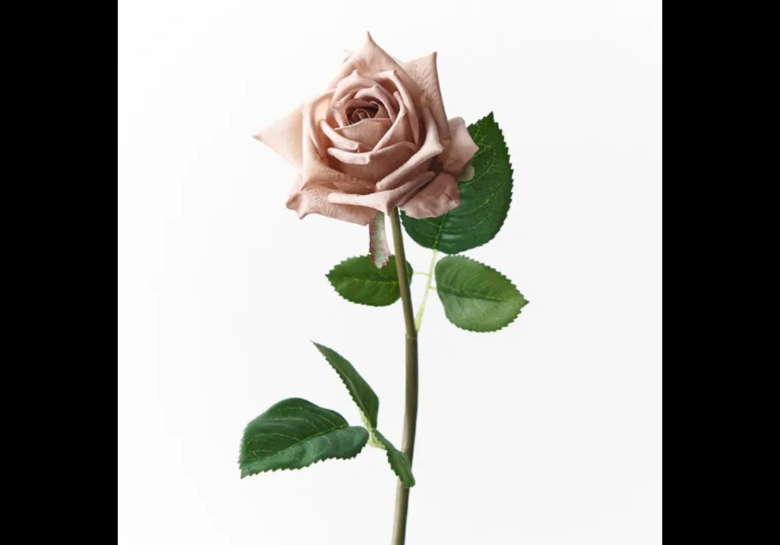 Artificial Real Touch Rose Layla in Coffee Brown | The Artificial Flower Co
