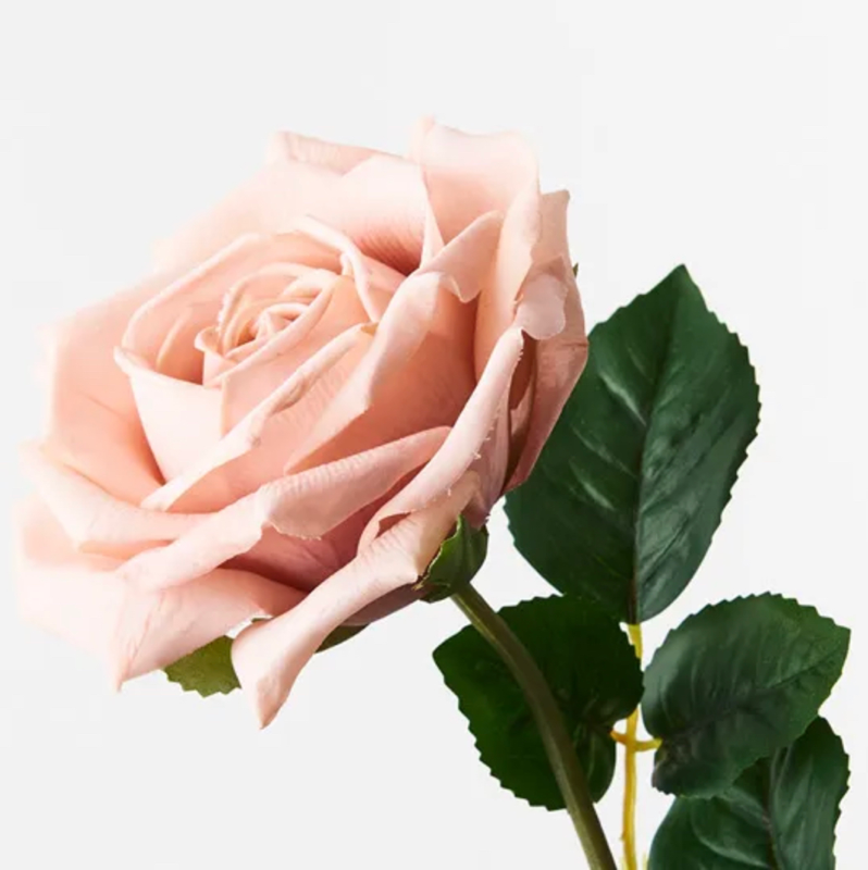 Claire: Real Touch Blush Pink Artificial Rose | High-Quality Artificial ...