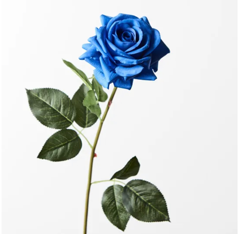 Real Touch Rose Hannah - Royal Blue | High-Quality Artificial Flowers ...