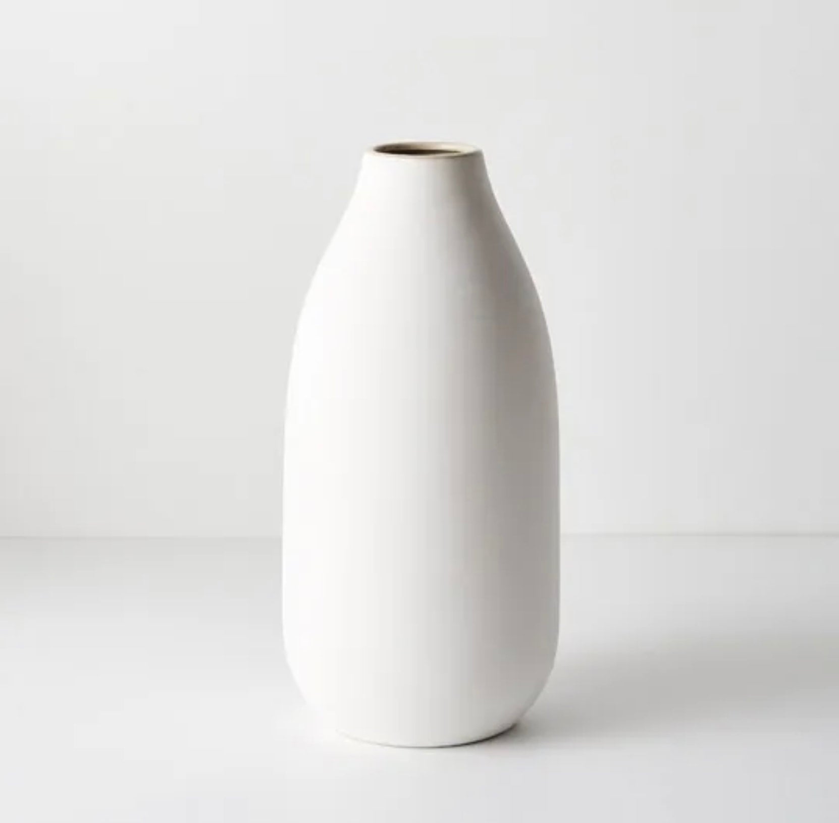 Tall Matte White Ceramic Vase | The Artificial Flower Co
