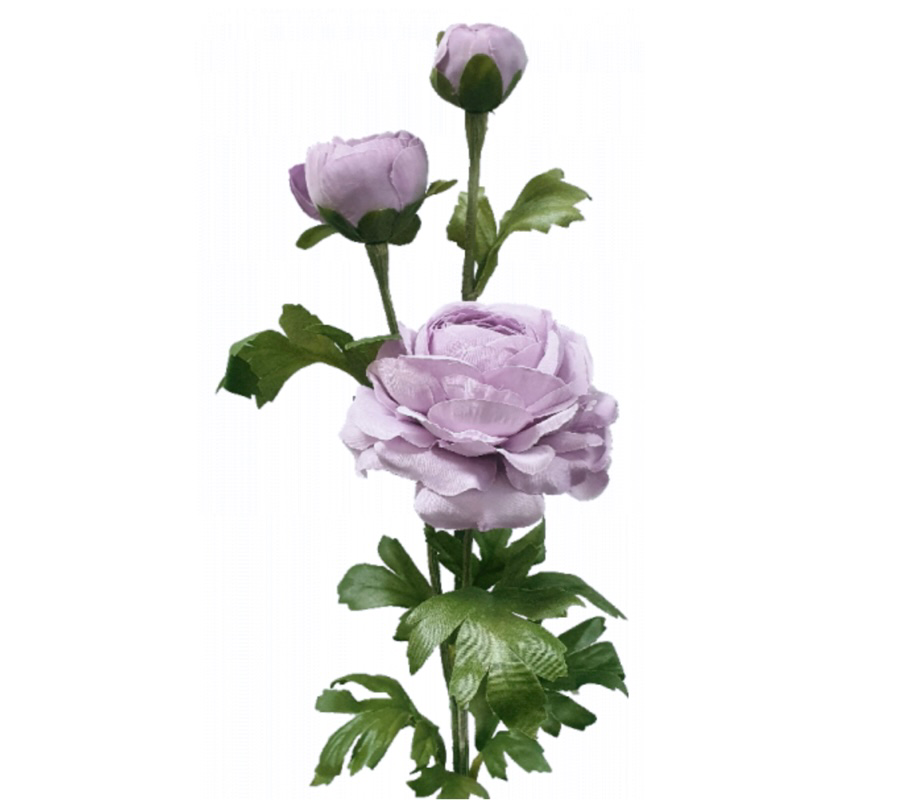Artificial Ranunculus Spray in Lilac | High-Quality Artificial Flowers ...