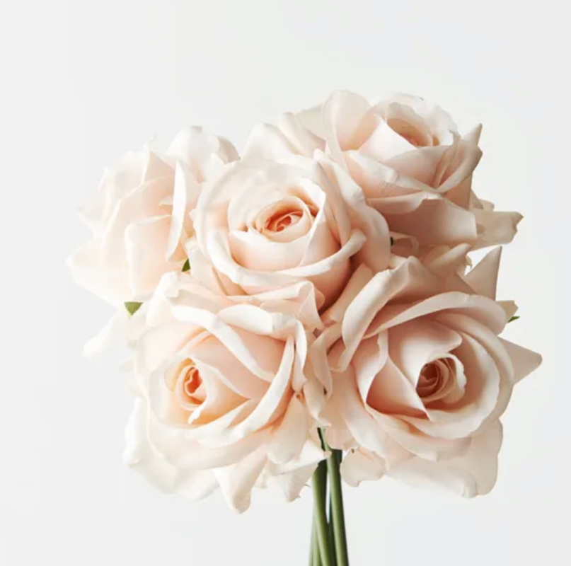 Artificial Real Touch Rose Bouquet Katie in Soft Pink | High-Quality ...